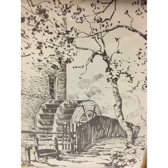 Unbranded | Art | Beautiful Ink Drawing Signed By Artist Trow Trees And ...